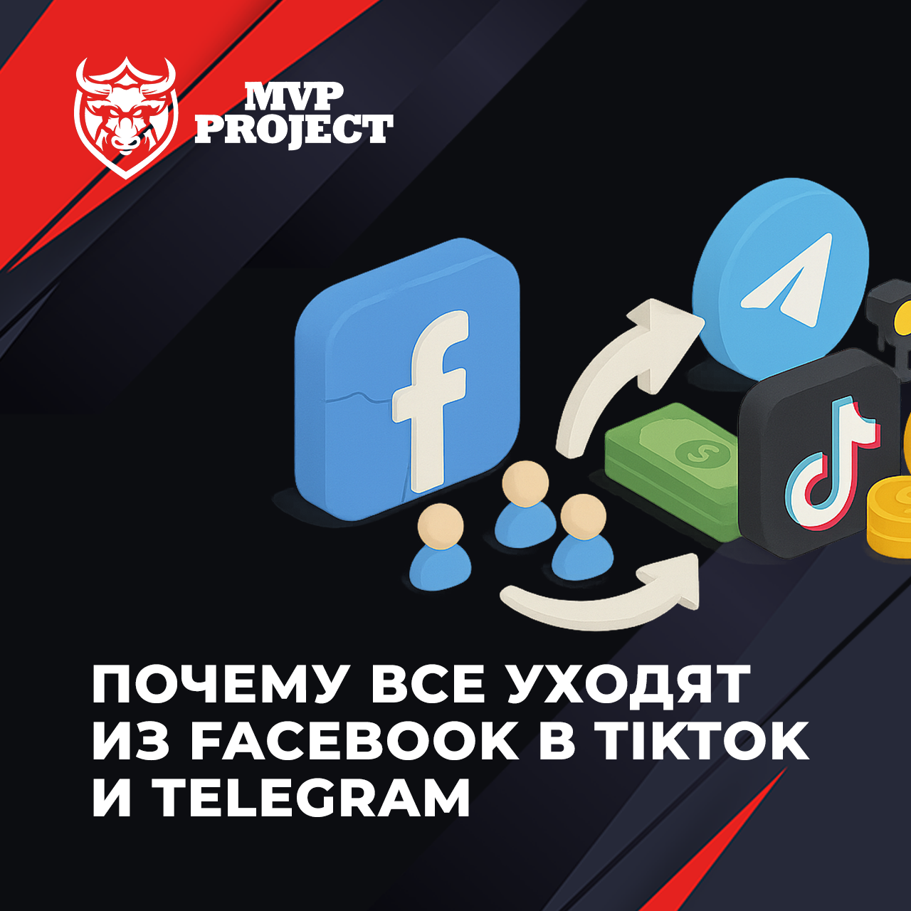 Почему все уходят из Facebook в TikTok и Telegram: разбор главных причин - MVP Project - CRM ...